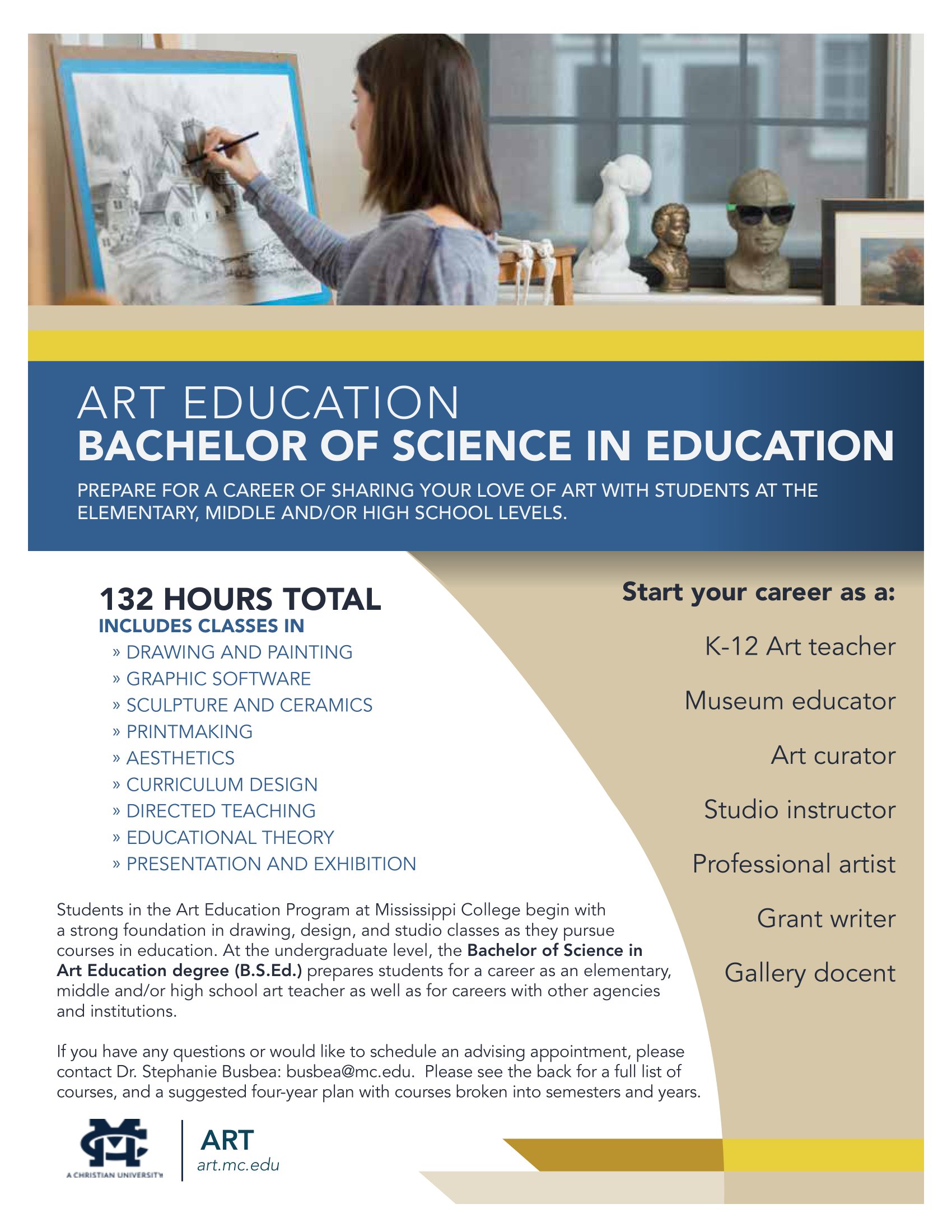 Art Education, B.S.Ed. Degree Program | Mississippi College